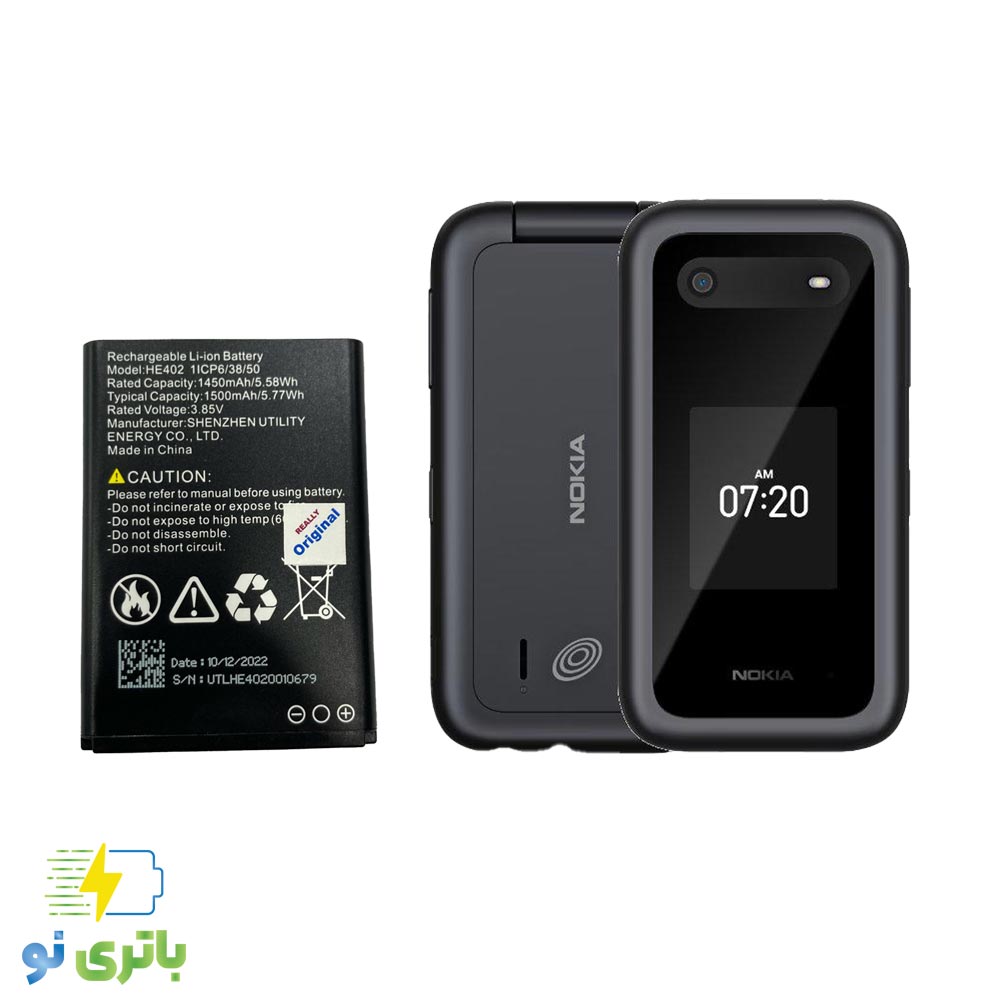 باتری اورجینال (واقعی) نوکیا Nokia 2760 Flip با کد فنی HE402